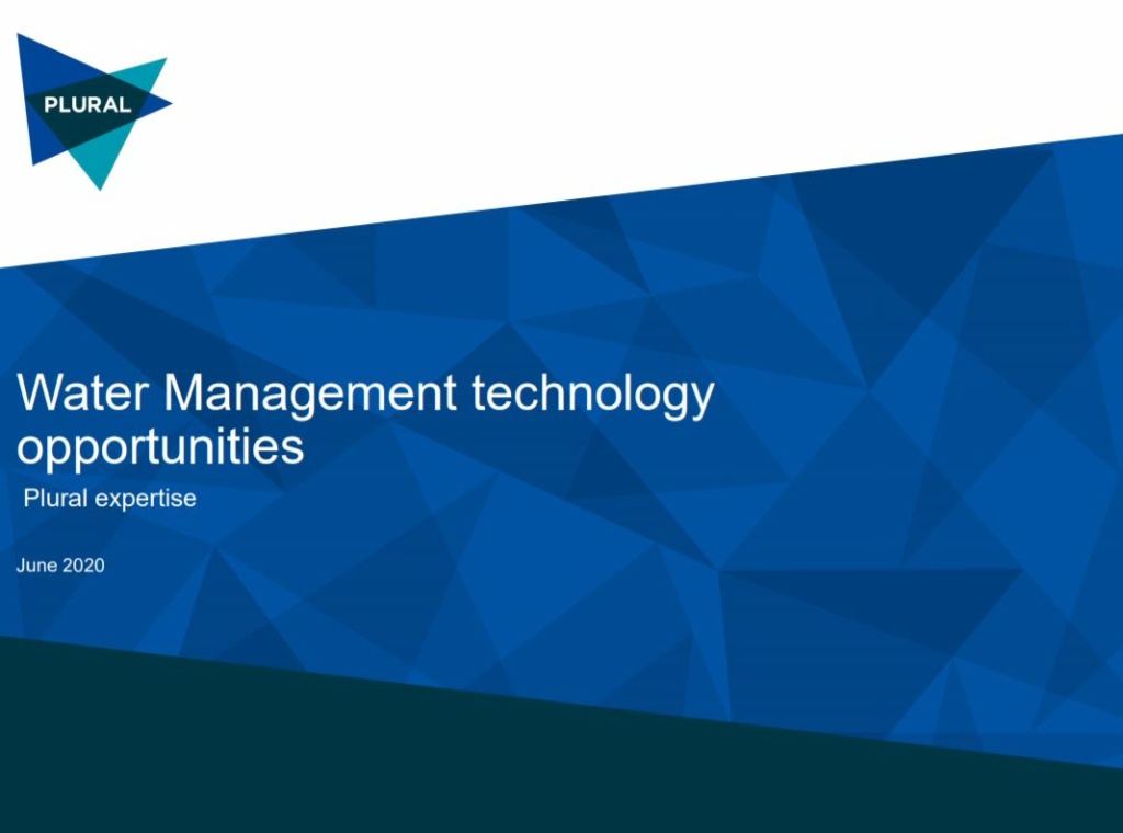 Mapping technology opportunities across the water management sector ...